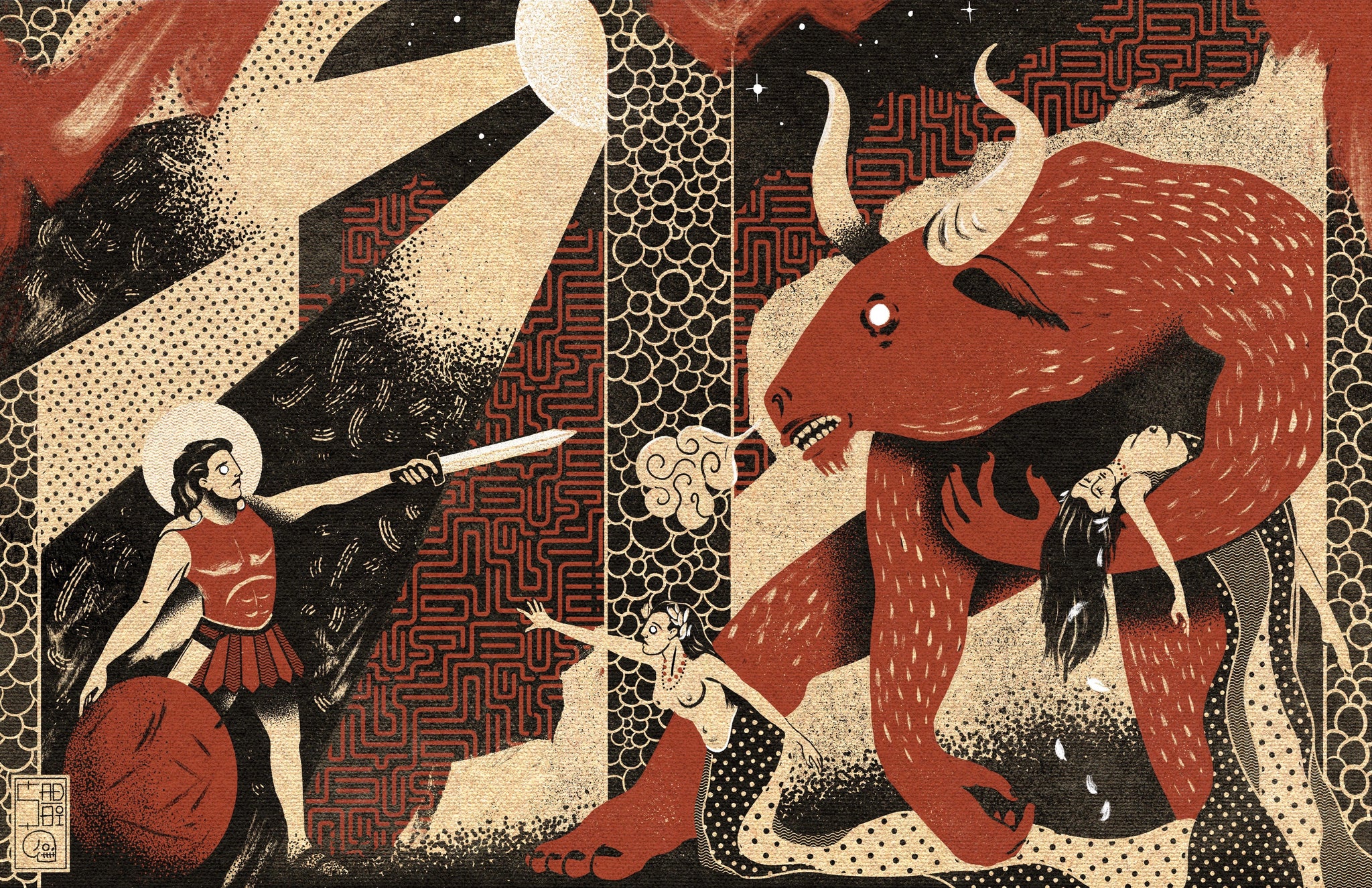 Theseus and the Minotaur – Kevin Hoertig Fine Art